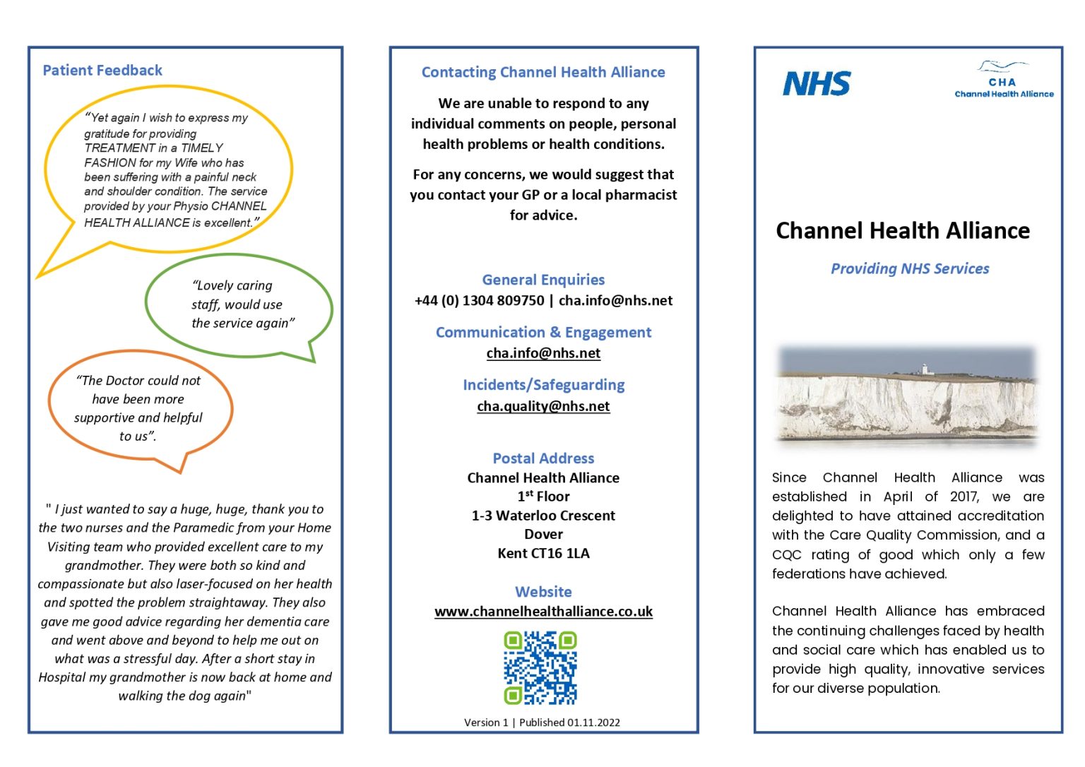 Patient Leaflets - Channel Health Alliance